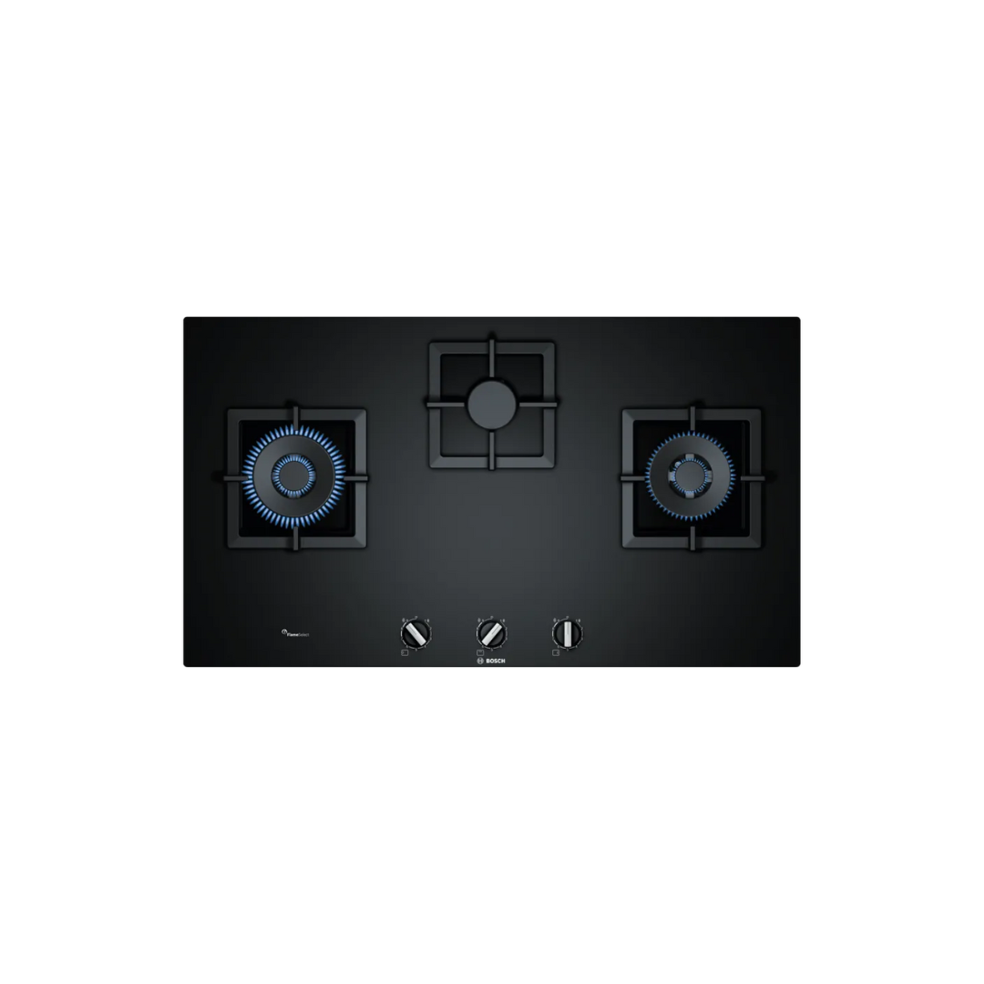 Bosch Series 6 Gas hob 90 cm Tempered glass, Black PPW9A6B20I — General ...
