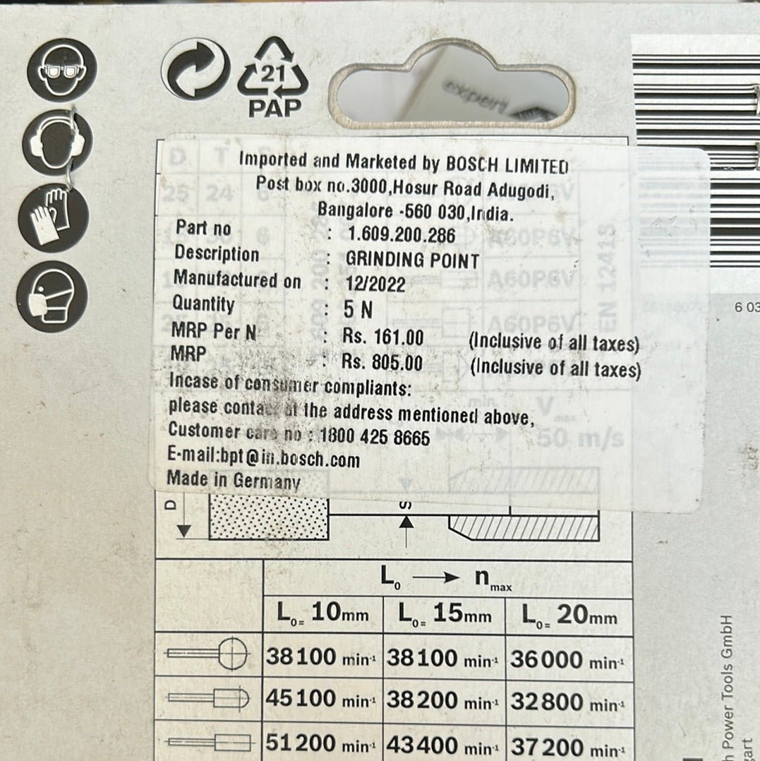 Bosch Professional Grinding Stone Set, Suitable For Straight Grinders ...