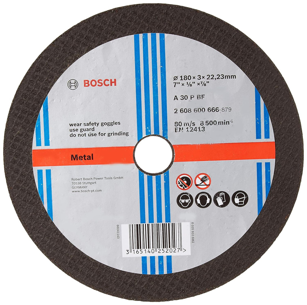 Bosch Professional 7 Inch Metal Cutting Disc, 2608600666 (Thickness- 3 ...