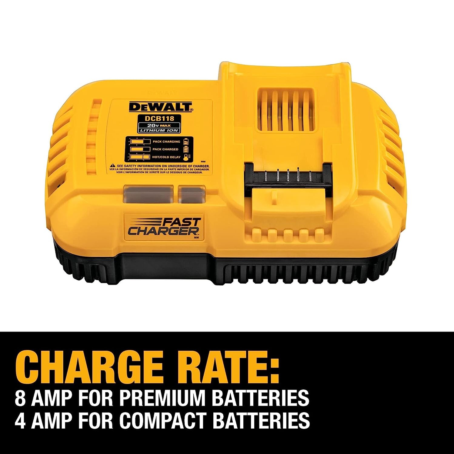 DEWALT DCB118-B1 XR 18V/54V Fast Charger for charging XR Li ion FLEXVO — General Pumps