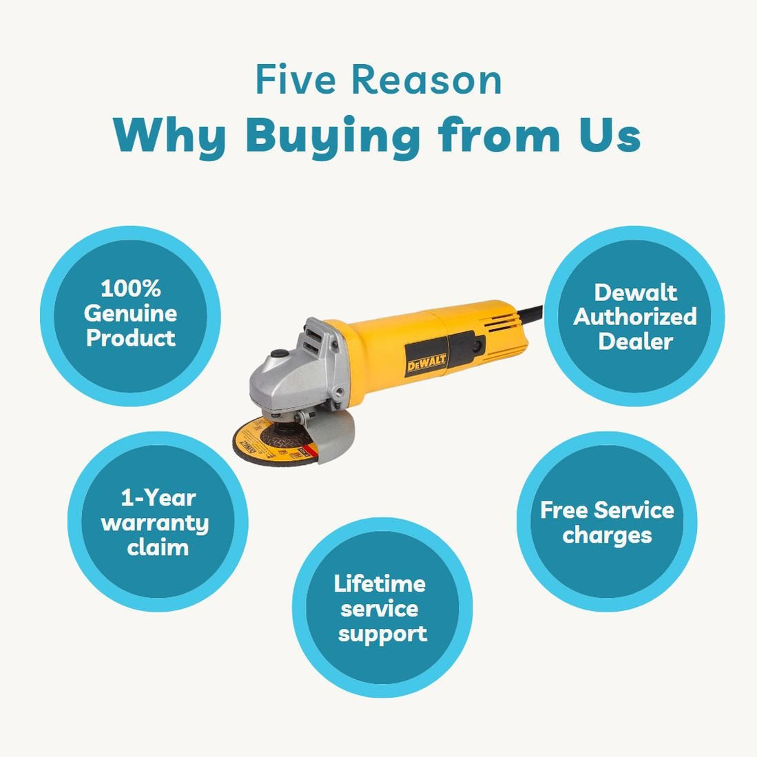 DeWalt DW801-IN01 850W, 100mm Angle Grinder — General Pumps